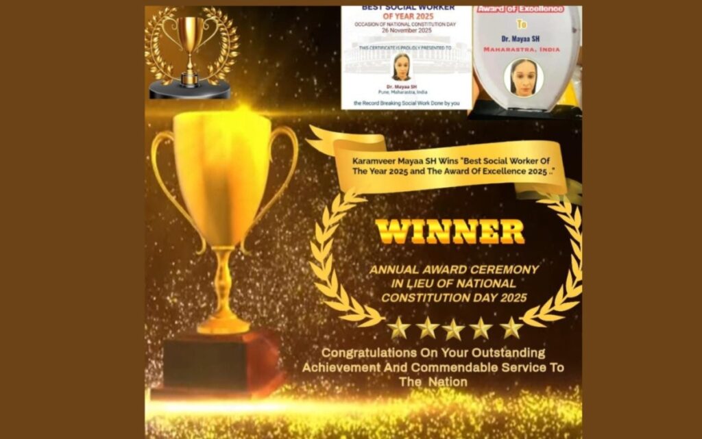 Karamveer Mayaa SH Wins "Best Social Worker Of The Year 2025 and The ...